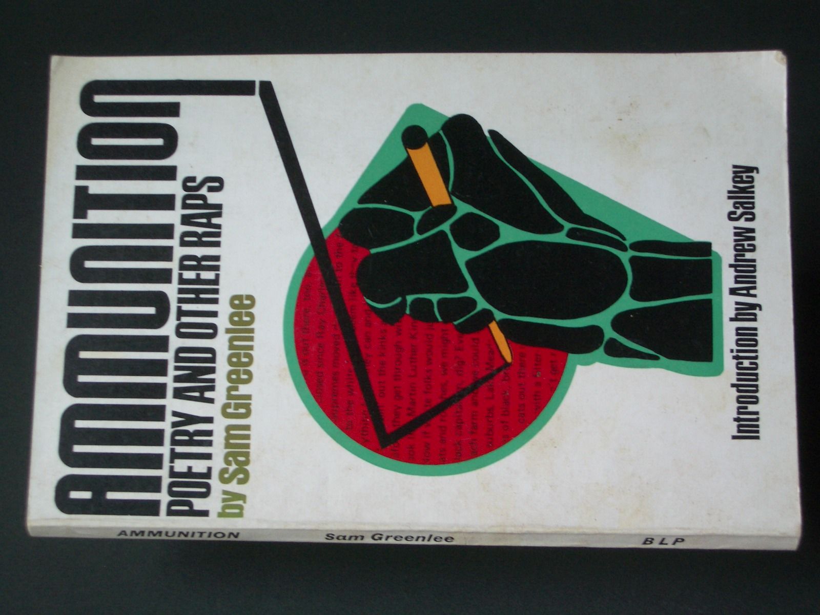 Ammunition: Poetry and Other Raps by Greenlee, Sam | Paperback | 1975 ...