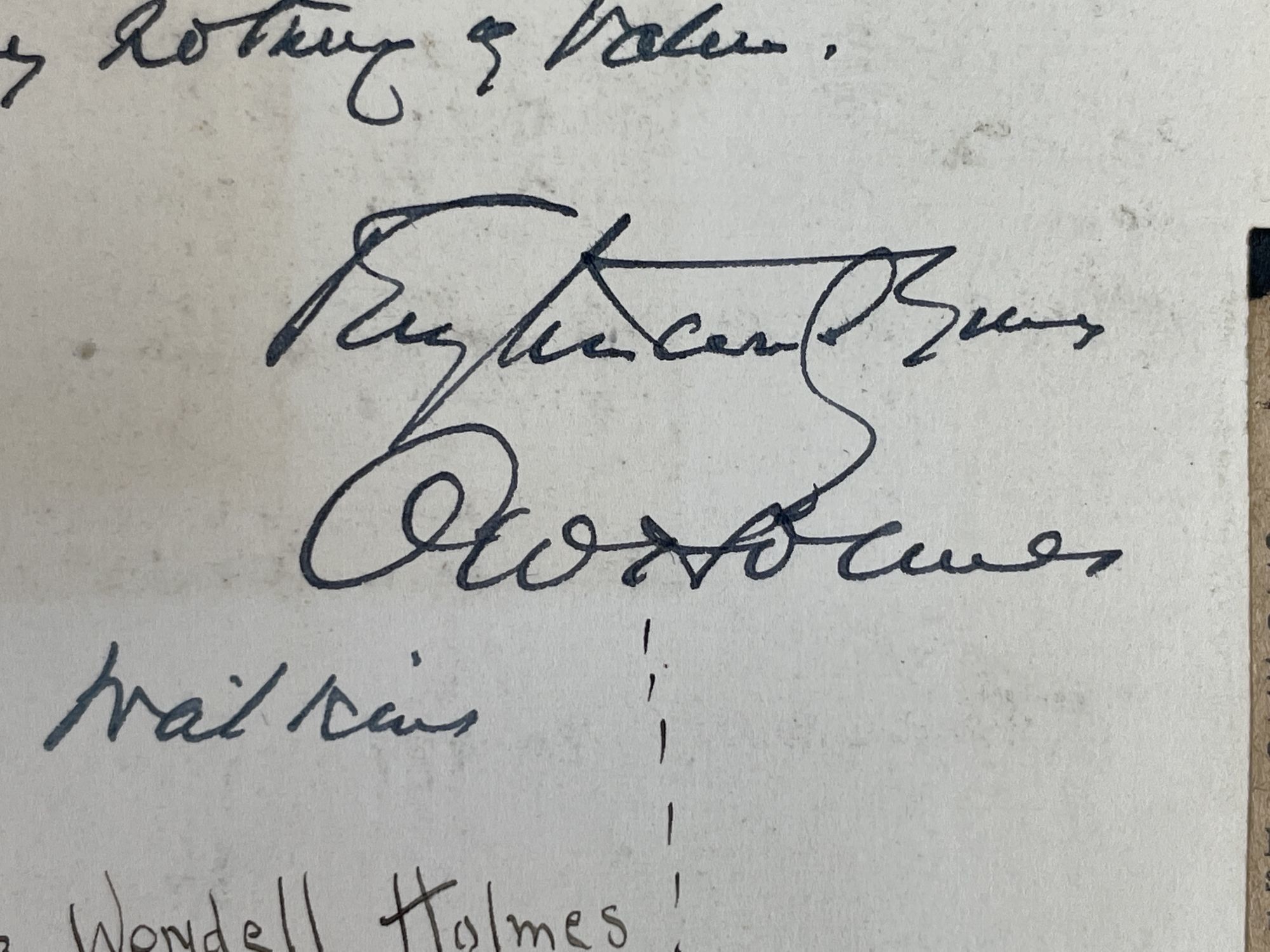 OLIVER WENDELL HOLMES: AUTOGRAPH LETTER SIGNED by Holmes, Oliver ...