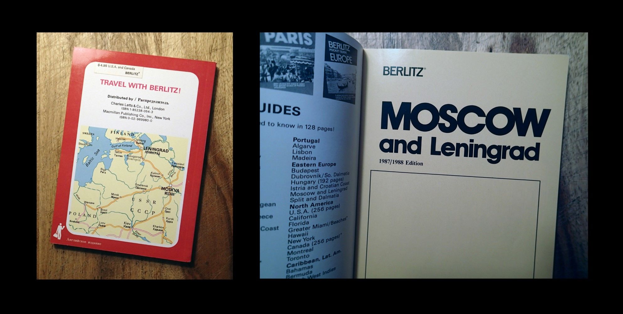 BERLITZ TRAVEL GUIDE MOSCOW AND LENINGRAD : 1987/1988 Edition : Maps ...