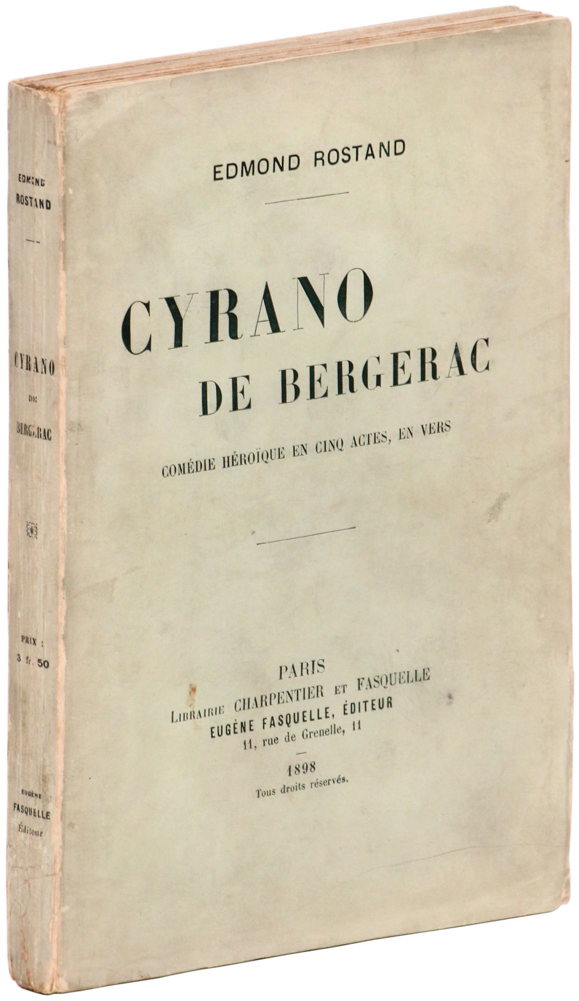 Cyrano de Bergerac by ROSTAND, EDMOND | Softcover | 1898 | Librairie ...