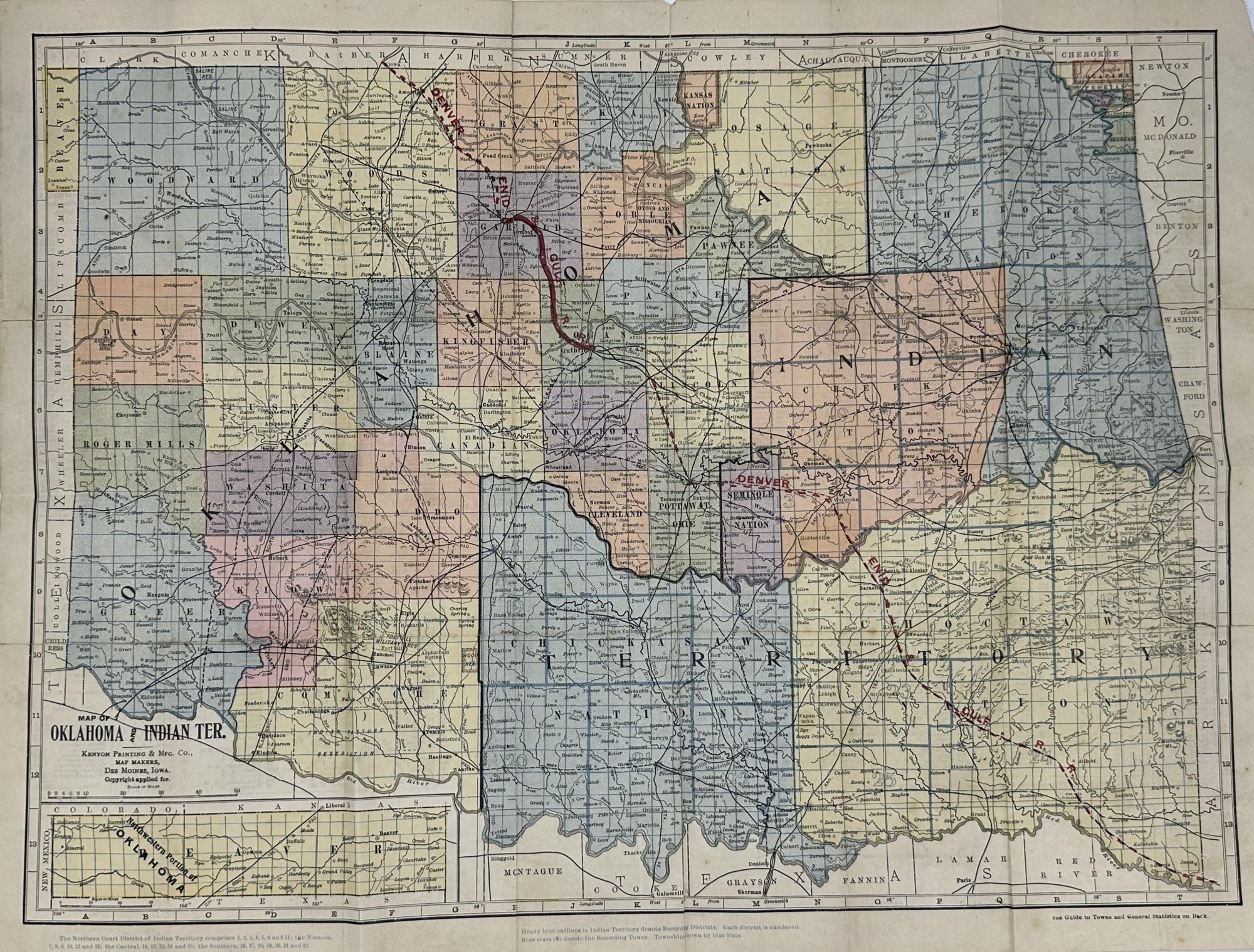 THE DENVER, ENID & GULF R.R. CO. OKLAHOMA SHORT LINE, ALFALFA ROUTE ...