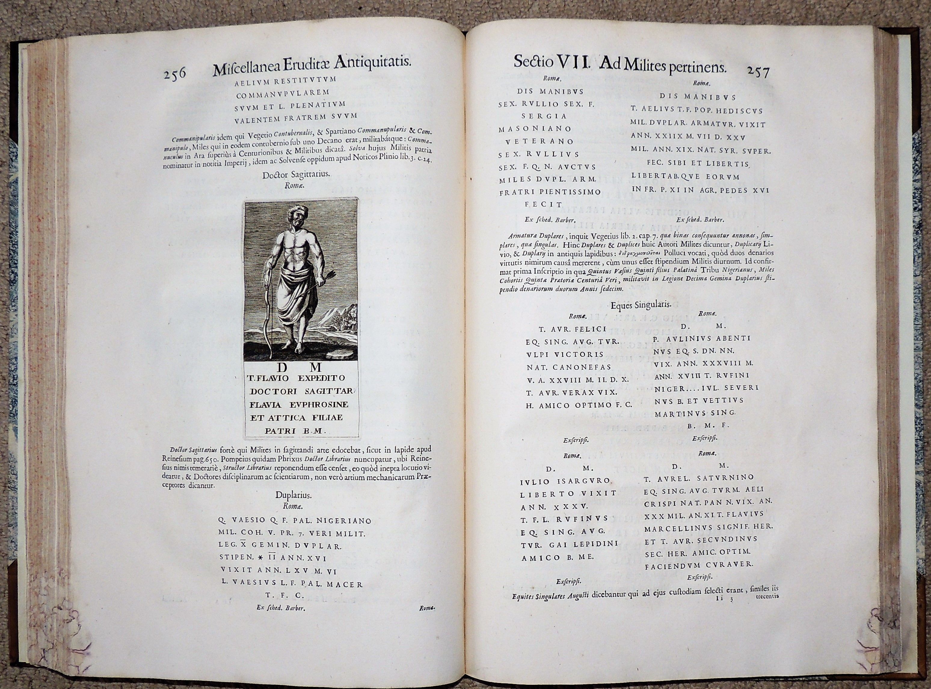 MISCELLANEA ERUDITAE ANTIQUITATIS: in quibus marmora, statuae, musiva ...