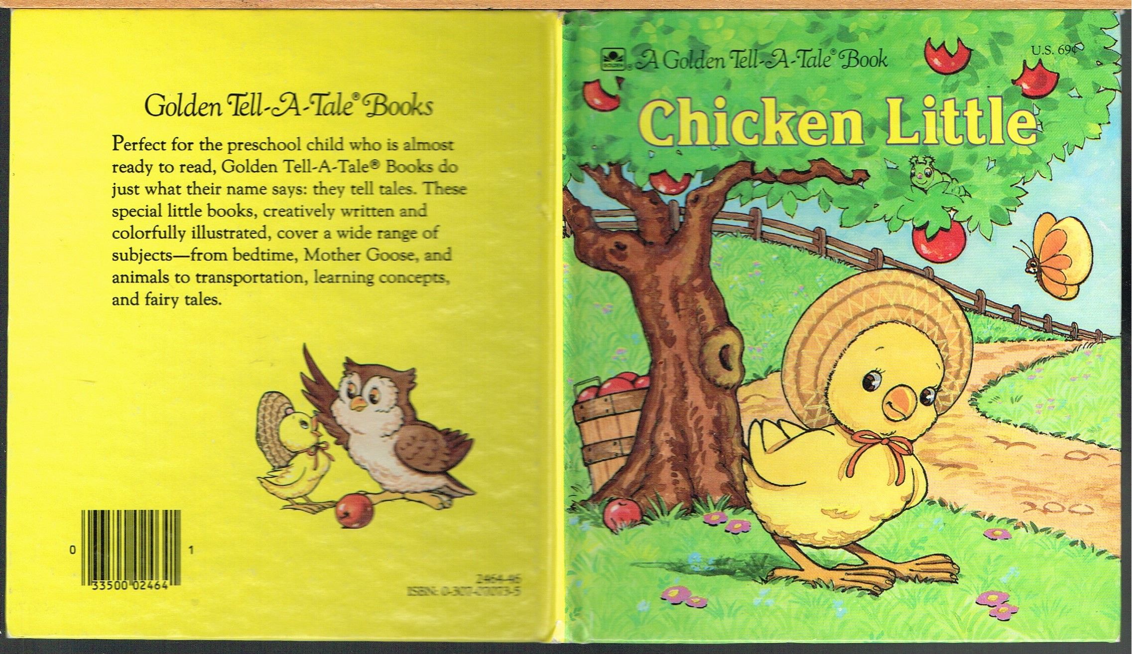 Chicken Little; a Golden Tell-A-Tale Book by Illustrator Mary Ann - 1st ...