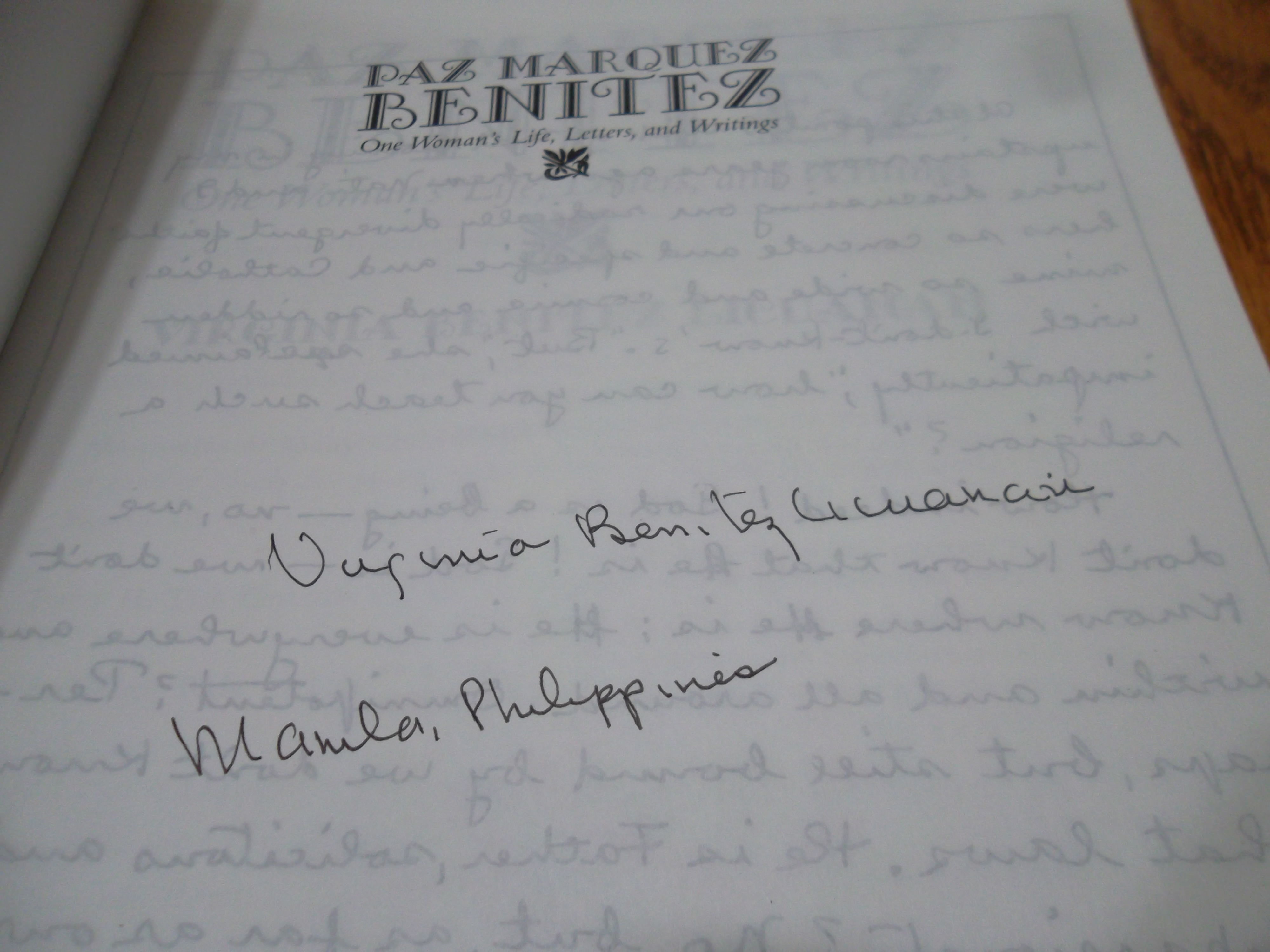 Paz Marquez Benitez: One woman's life, letters, and writings by ...