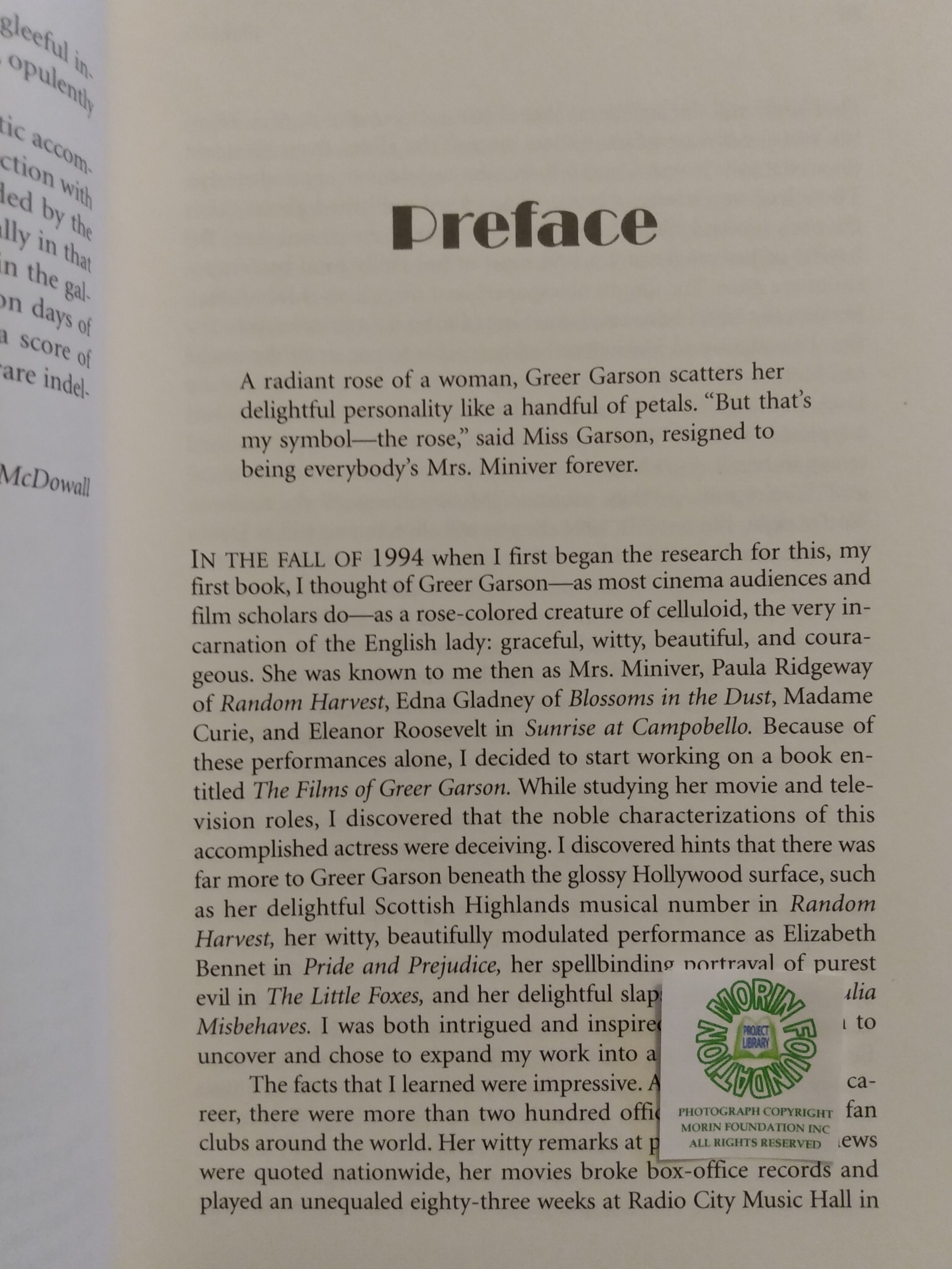 A Rose for Mrs. Miniver: The Life of Greer Garson by Troyan, Michael ...