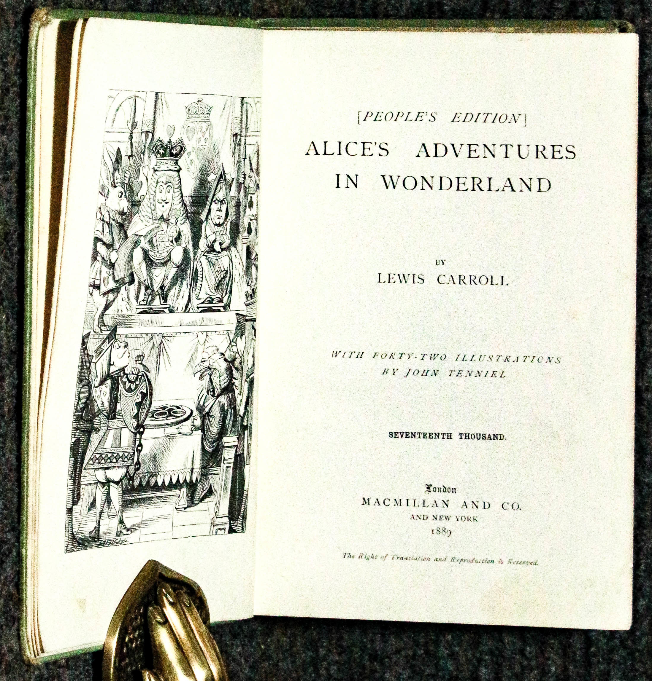 BIBLIO | Alice's Adventures In Wonderland People's Edition Seventeenth Thousand And Through The ...