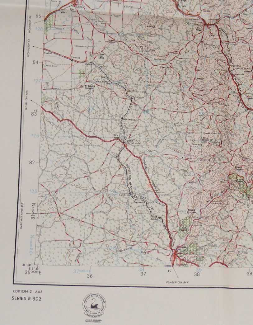 Collie, Western Australia, Map Sheet SI 50-6 Edition 2 Series R 502 by ...