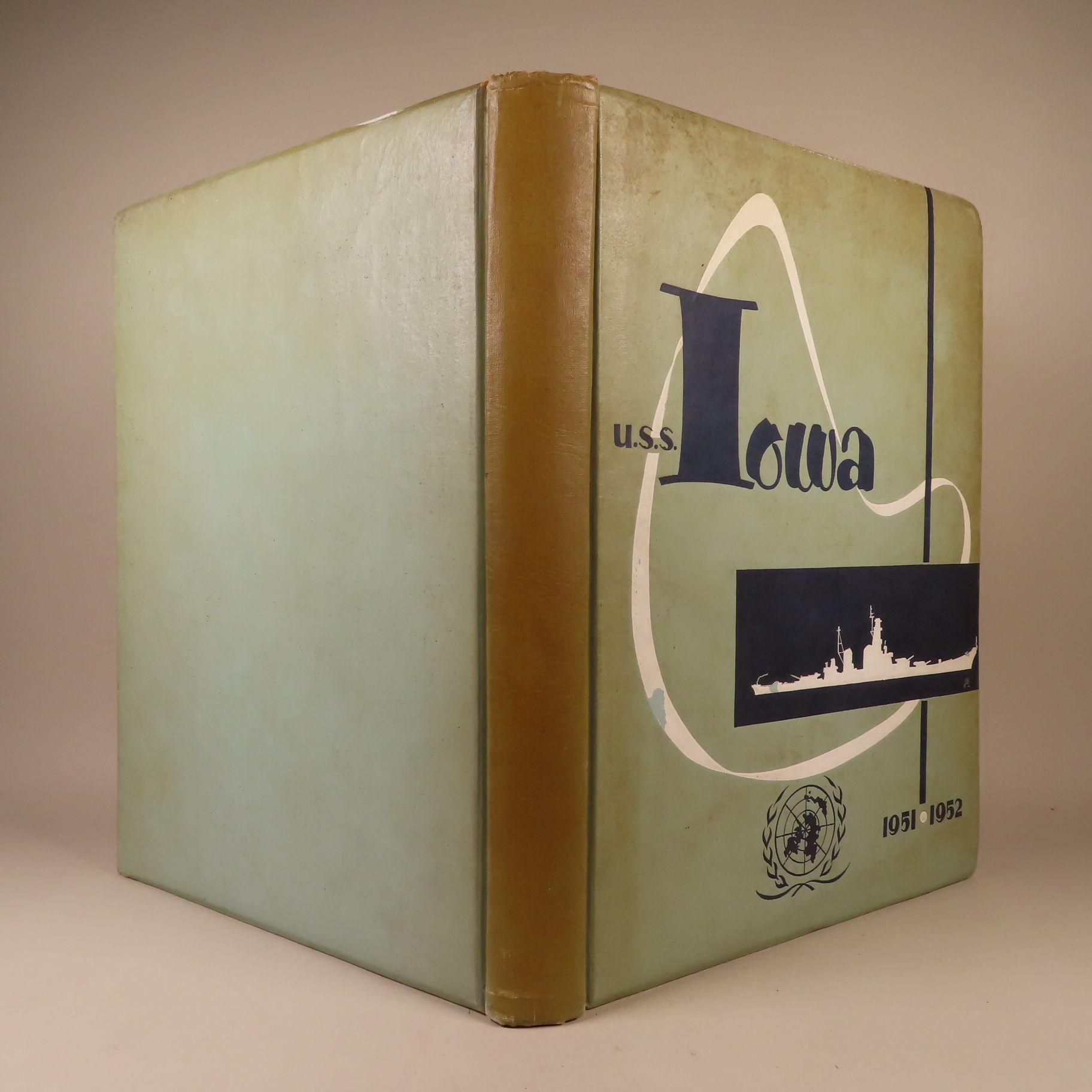 U.S.S. Iowa (BB61) Cruise Book 1951-1952 (INSCRIBED by Commanding ...