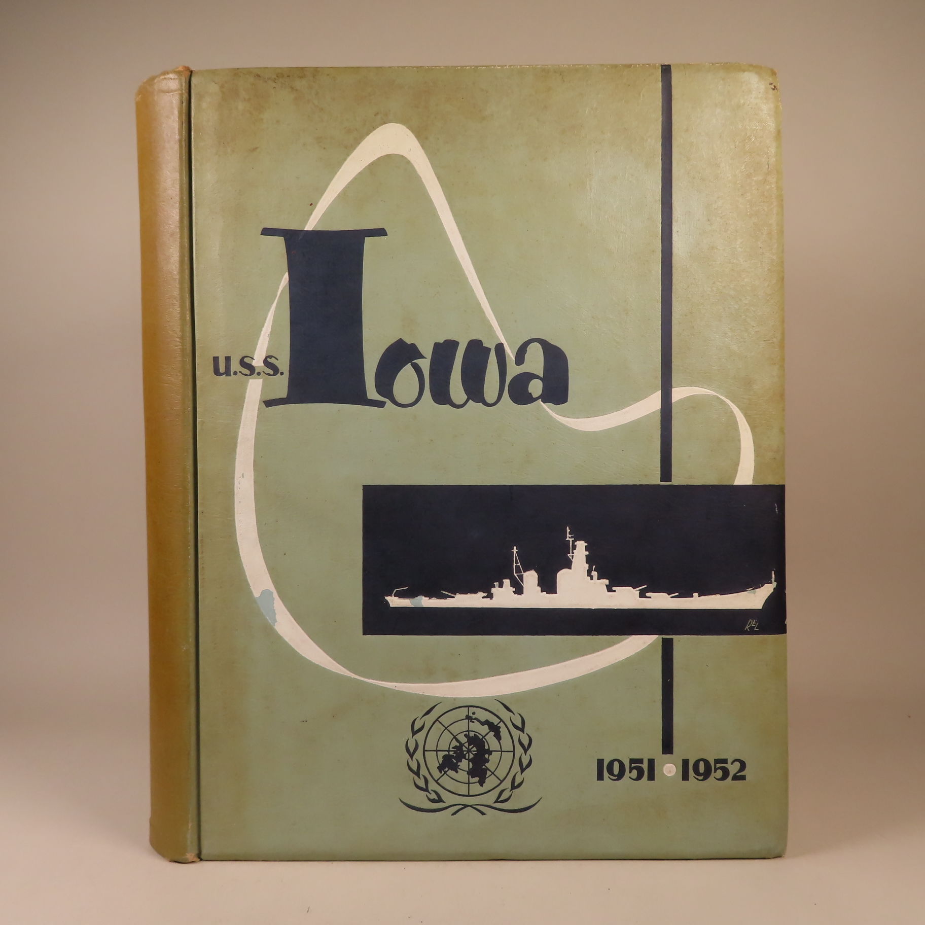 U.S.S. Iowa (BB61) Cruise Book 1951-1952 (INSCRIBED by Commanding ...
