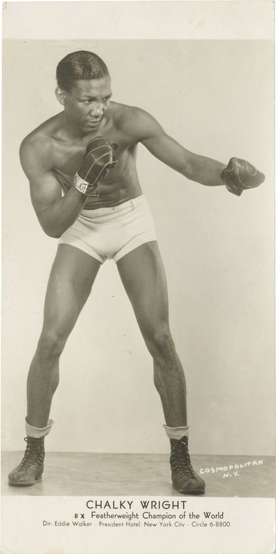 Original photograph of featherweight boxer Chalky Wright, circa 1940s ...