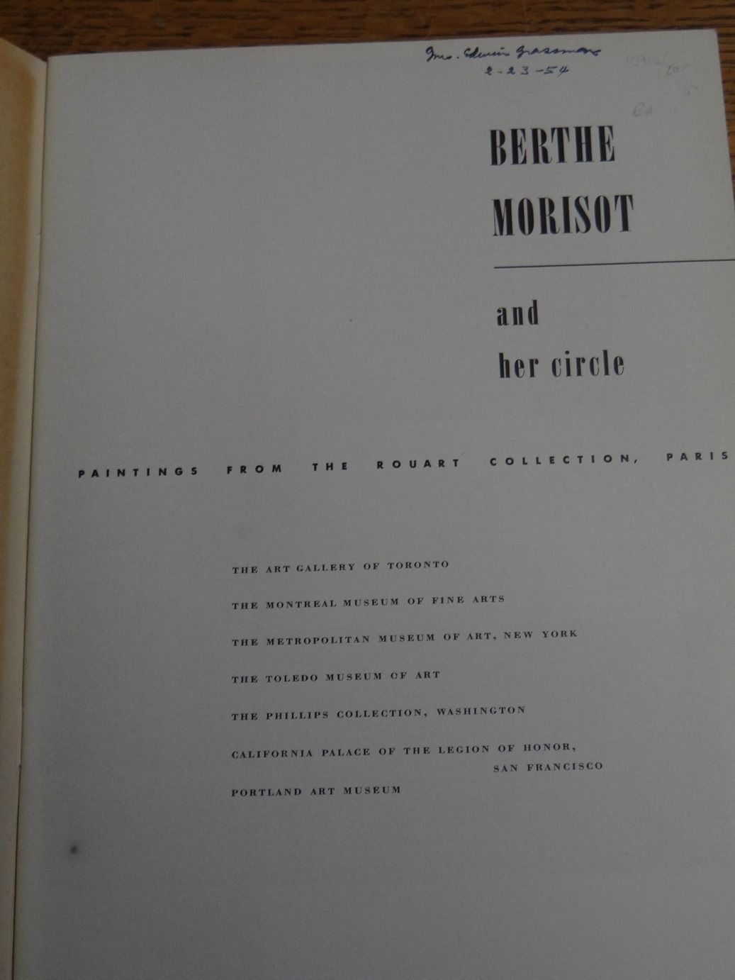 Berthe Morisot and Her Circle: Paintings from the Rouart Collection by ...