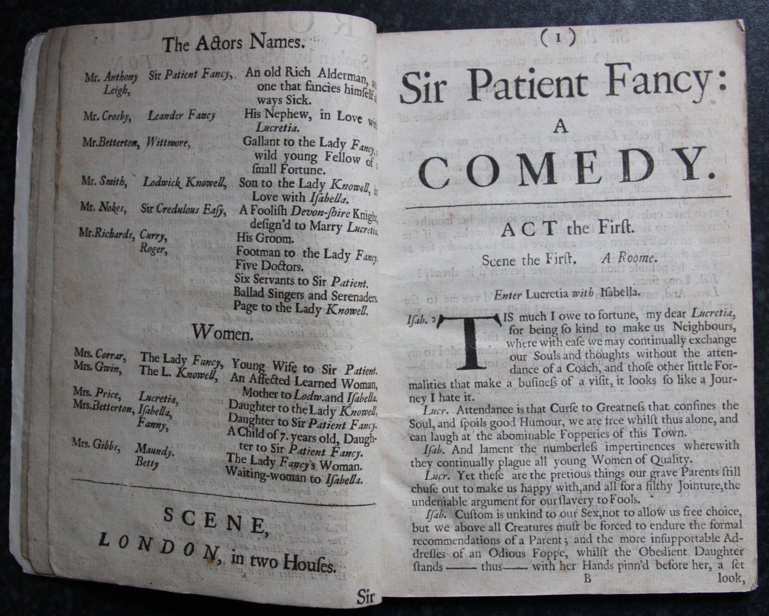 BIBLIO | Sir Patient Fancy : A Comedy as it is Acted at the Duke's ...