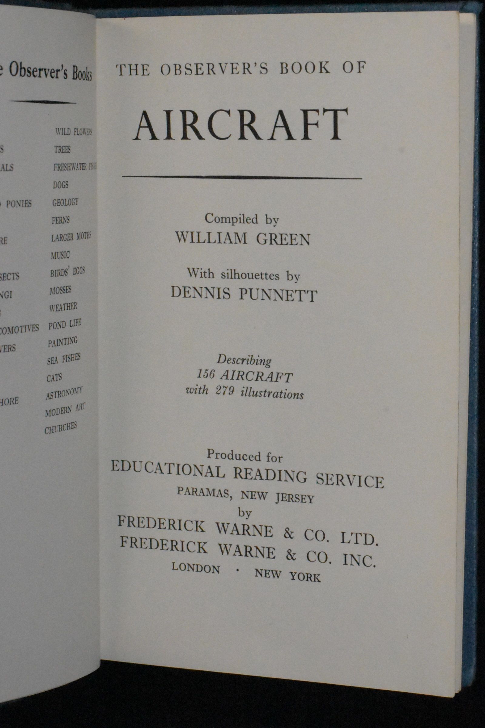 The Observer's Book of Aircraft; 1966 Edition by William Green ...