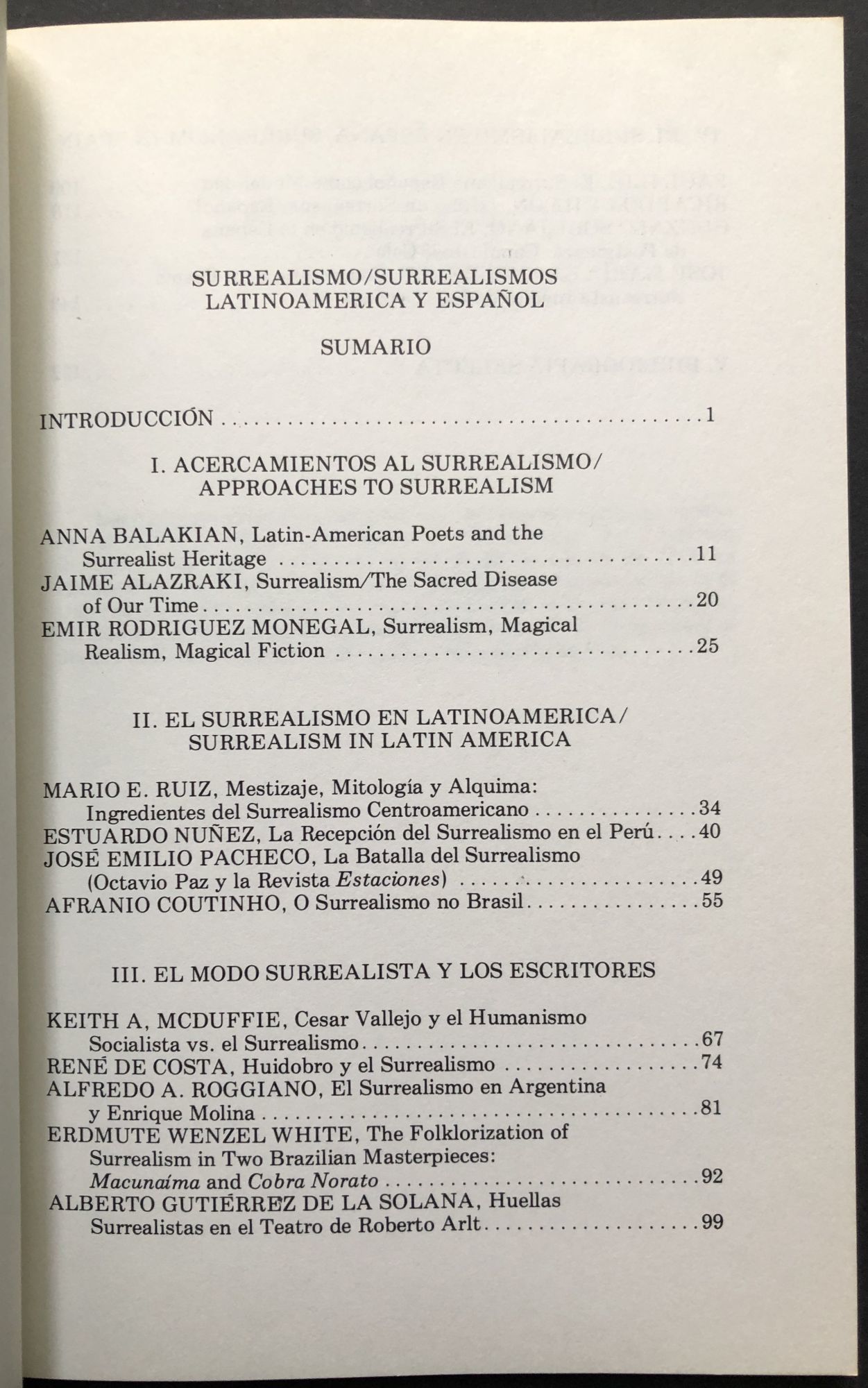 Surrealismo/Surrealismos; Lationamerica y Espana by Earle, Peter G ...