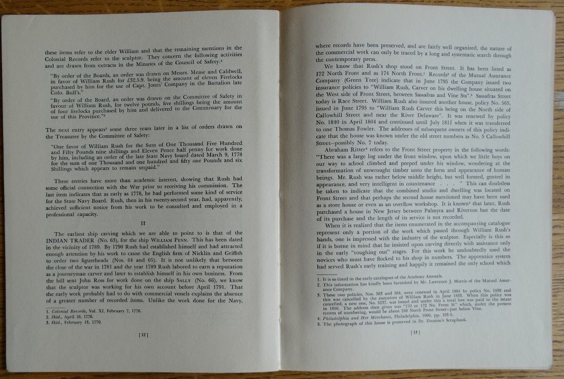 William Rush (1756-1833): The First Native American Sculptor by Marceau ...