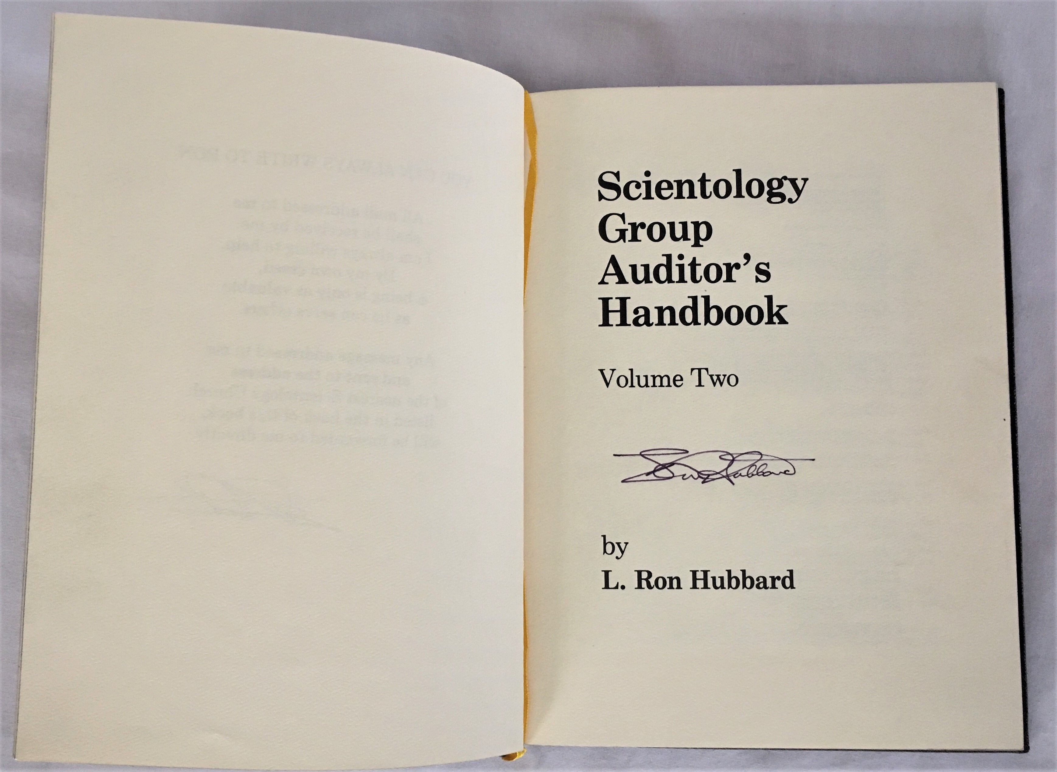 Scientology Group Auditor's Handbook, Volume Two [ L. Ron Hubbard ...