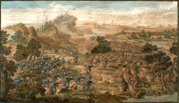 BIBLIO | Four Hand-Coloured Copper-plate Etchings from the Conquest of ...