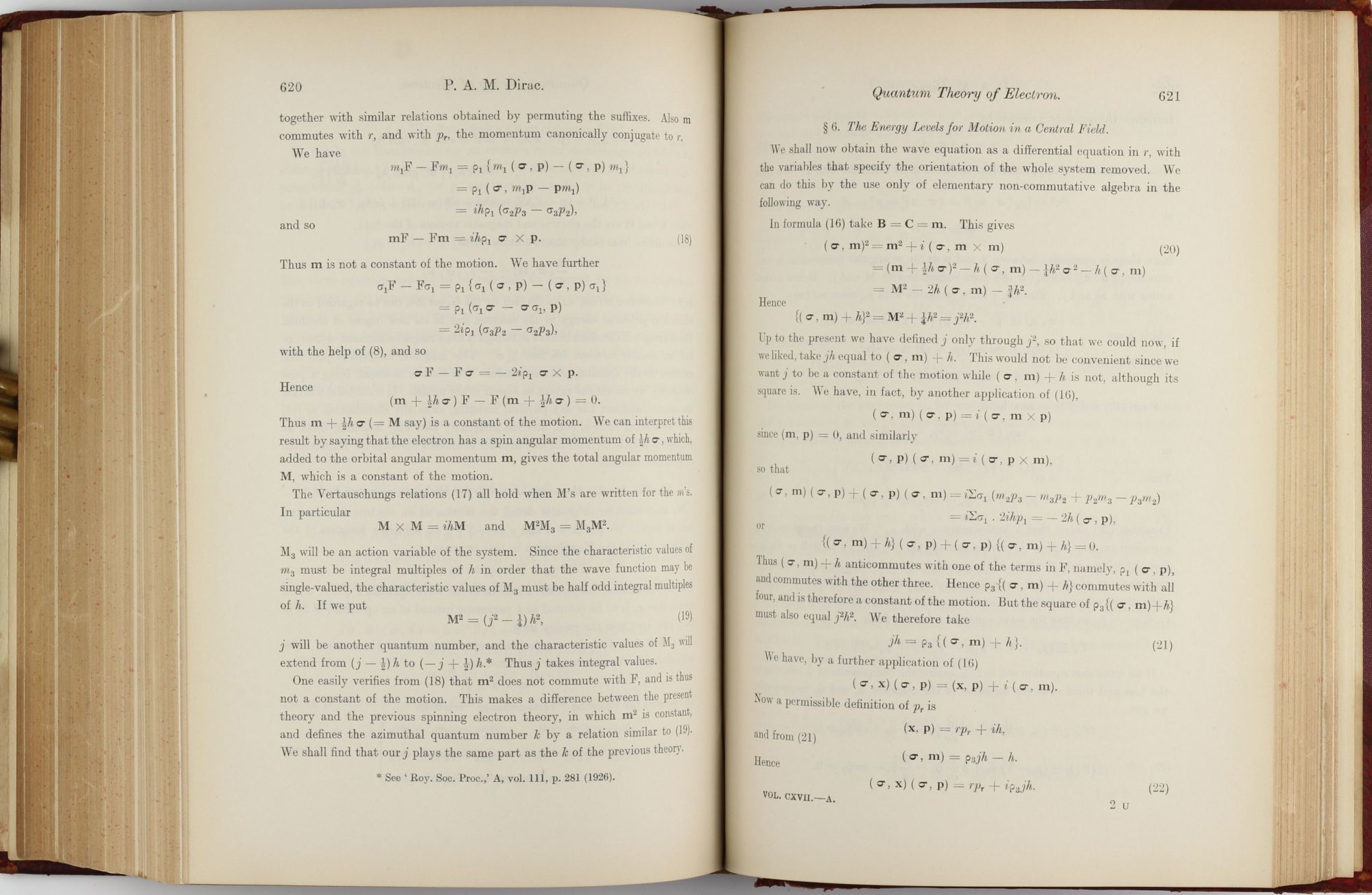 BIBLIO | The Quantum Theory of the Electron. In: Proceedings of the ...