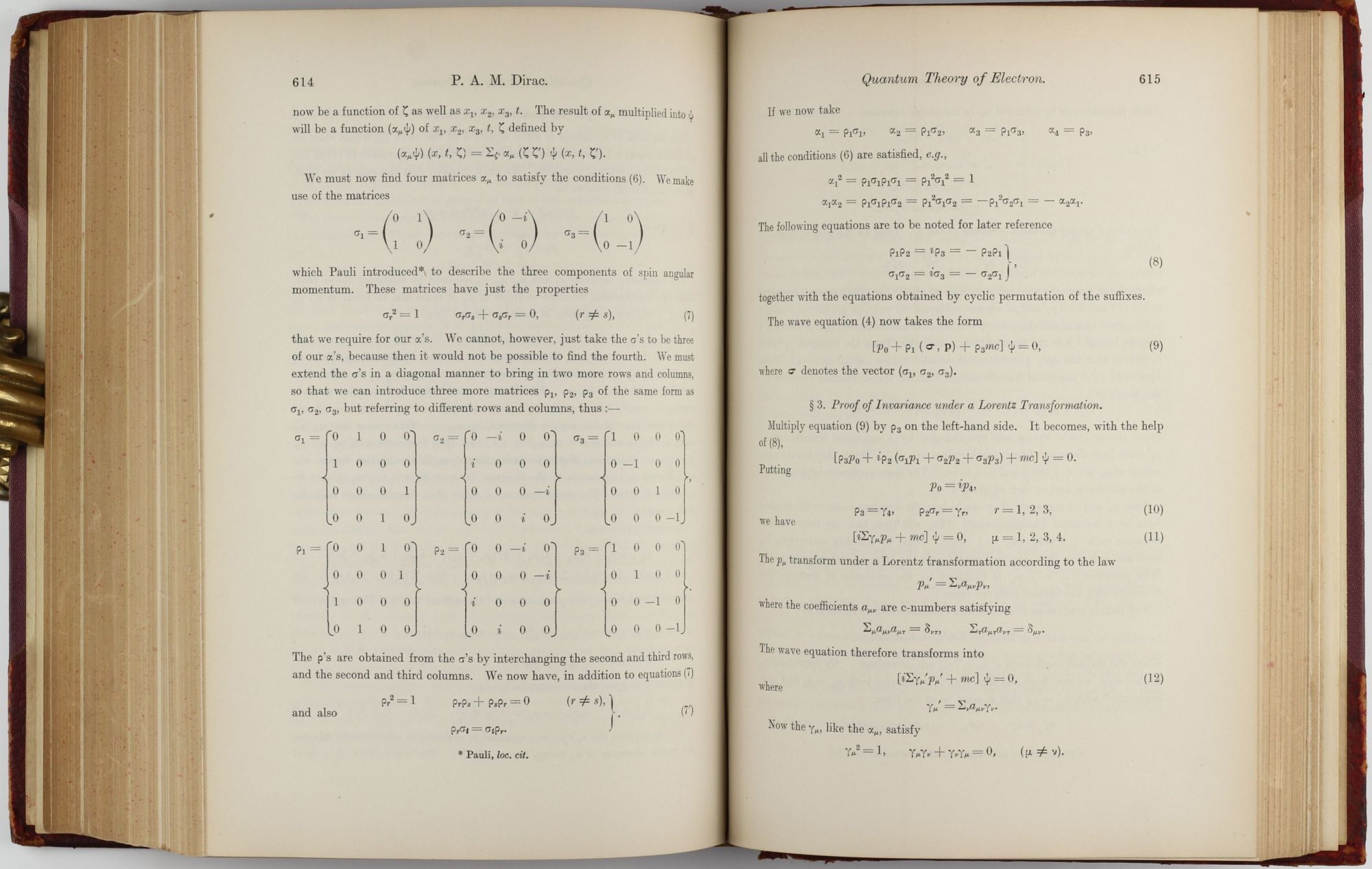 BIBLIO | The Quantum Theory of the Electron. In: Proceedings of the ...