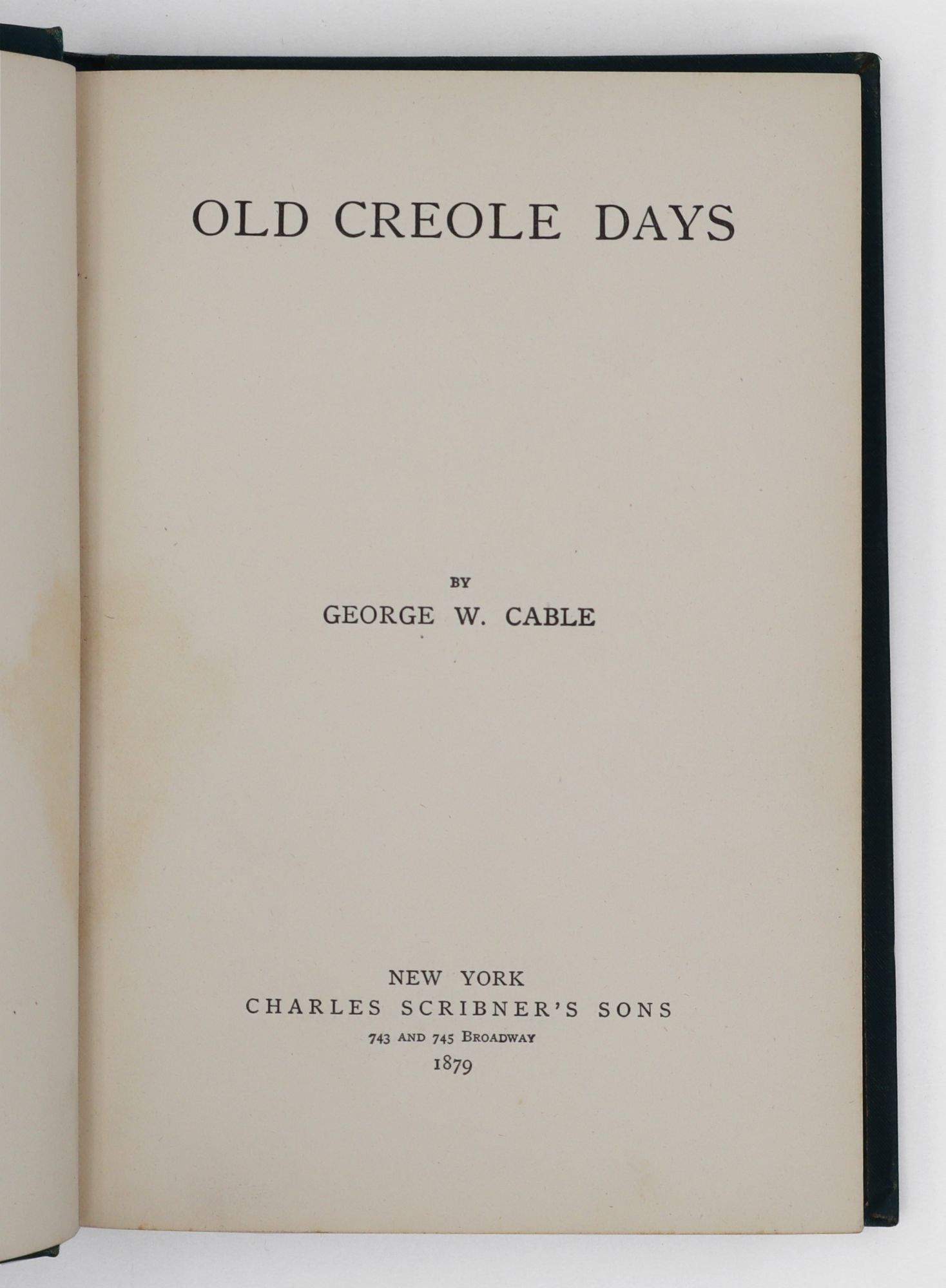 Old Creole Days by Cable, George Washington | Search for Rare Books | ABAA
