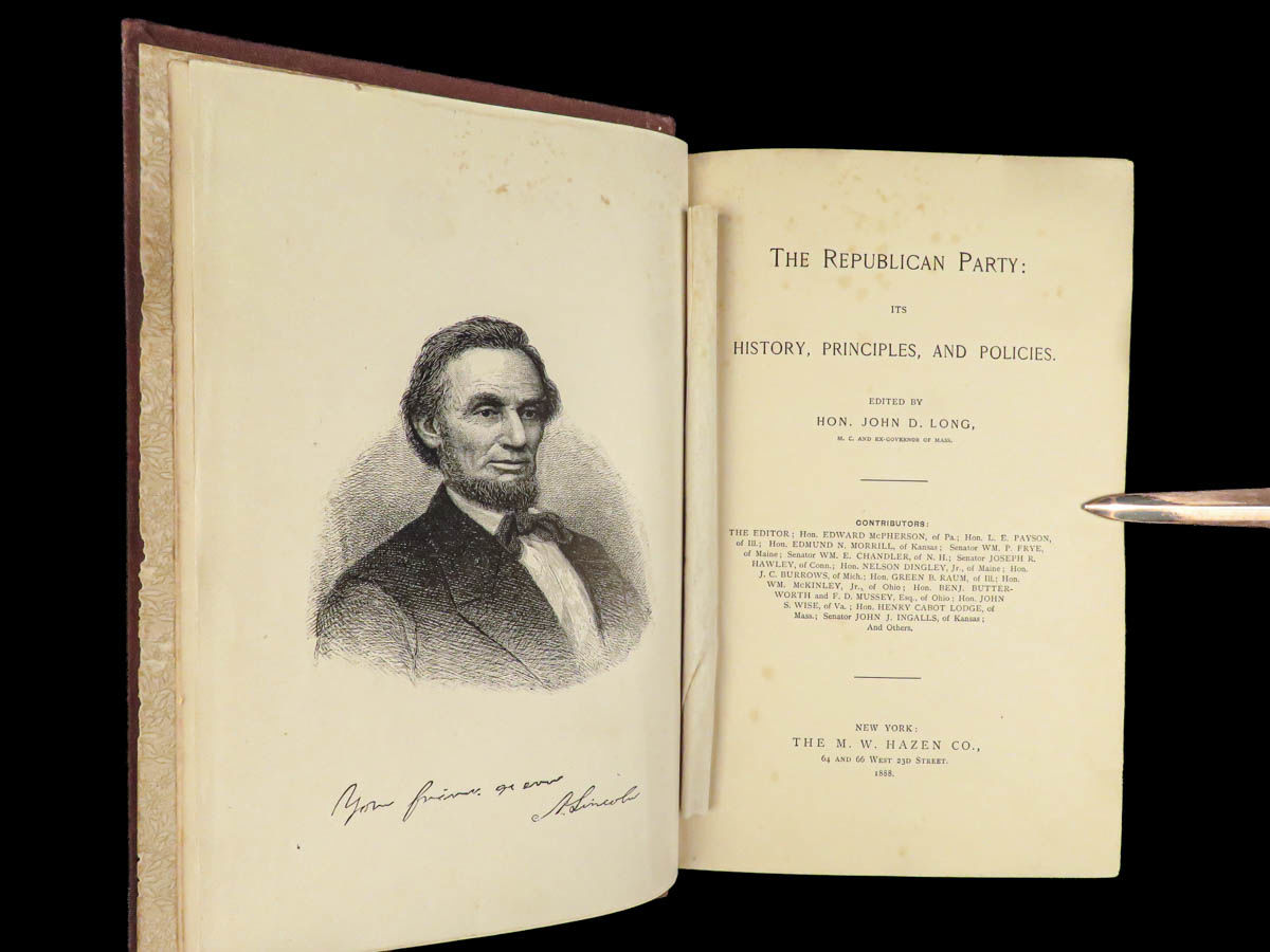 The Republican party; its history, principles, and policies. by LONG ...