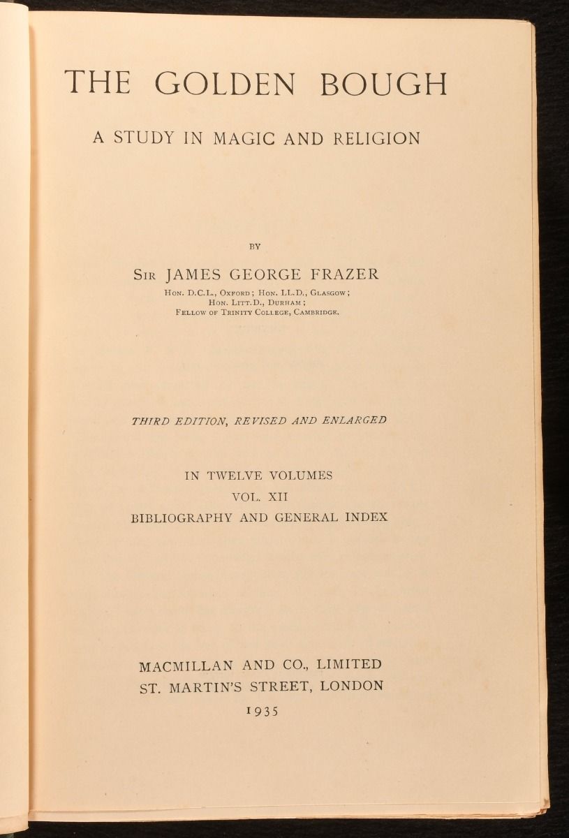 The Golden Bough: A Study in Magic and Religion by James George Frazer ...