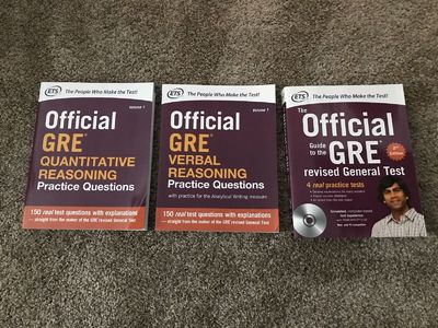 Official Guide to the GRE 2nd edition; Official GRE Quantitative Reasoning Practice Questions ...