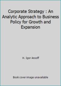 corporate strategy an by h igor ansoff - Biblio.com