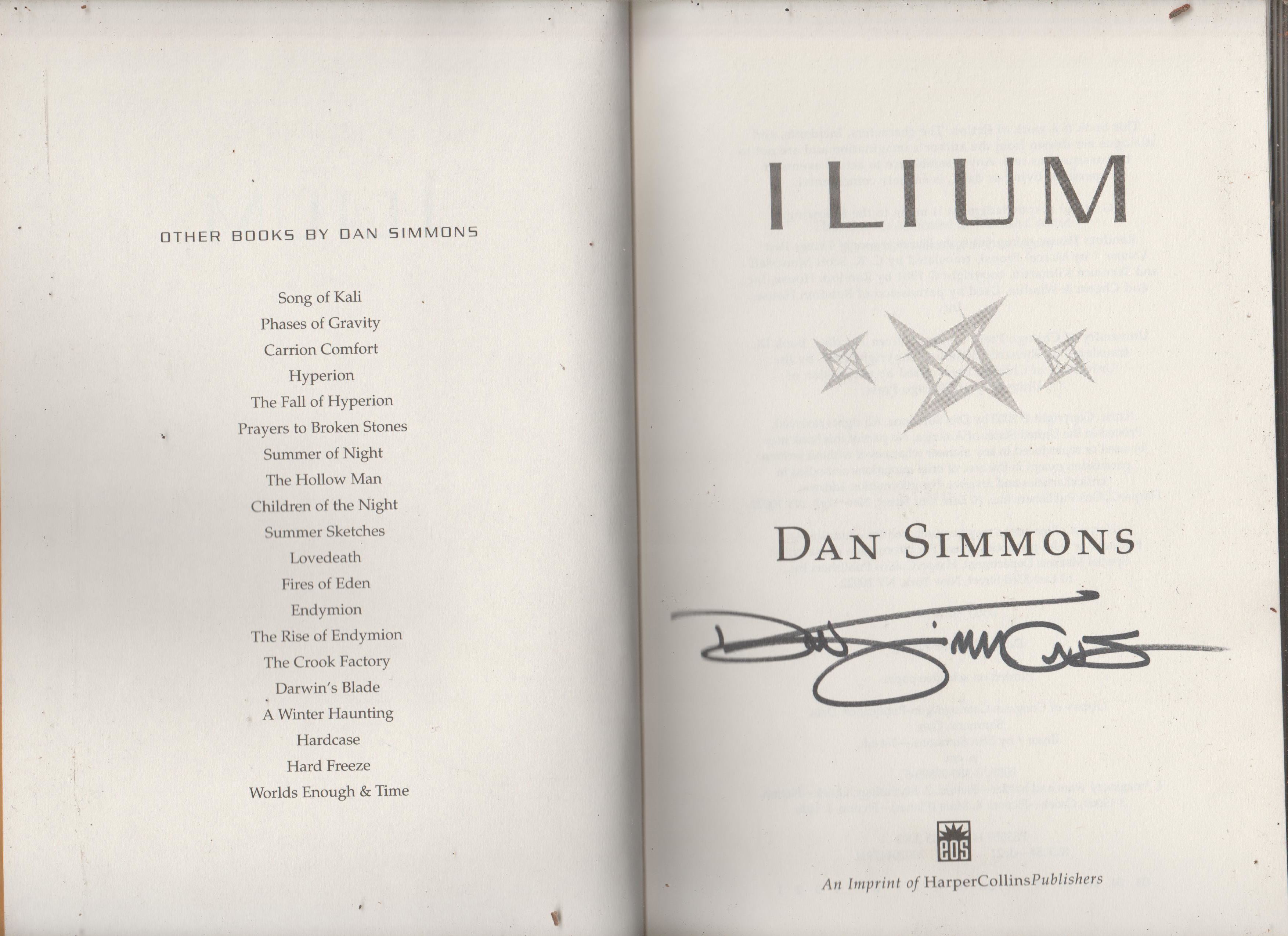 Ilium by Simmons, Dan | Hardcover | 2003 | Eos, An Imprint of ...