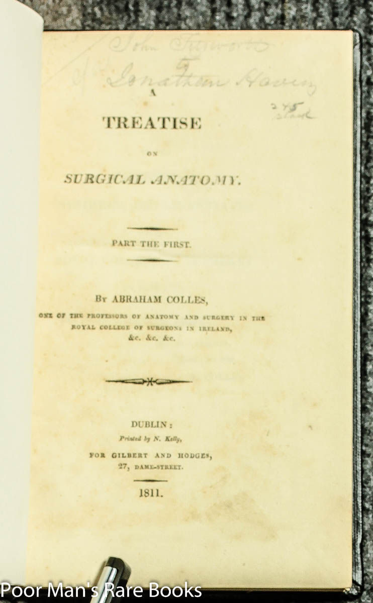 Treatise On Surgical Anatomy by Colles Abraham | Hardcover | 1811 ...
