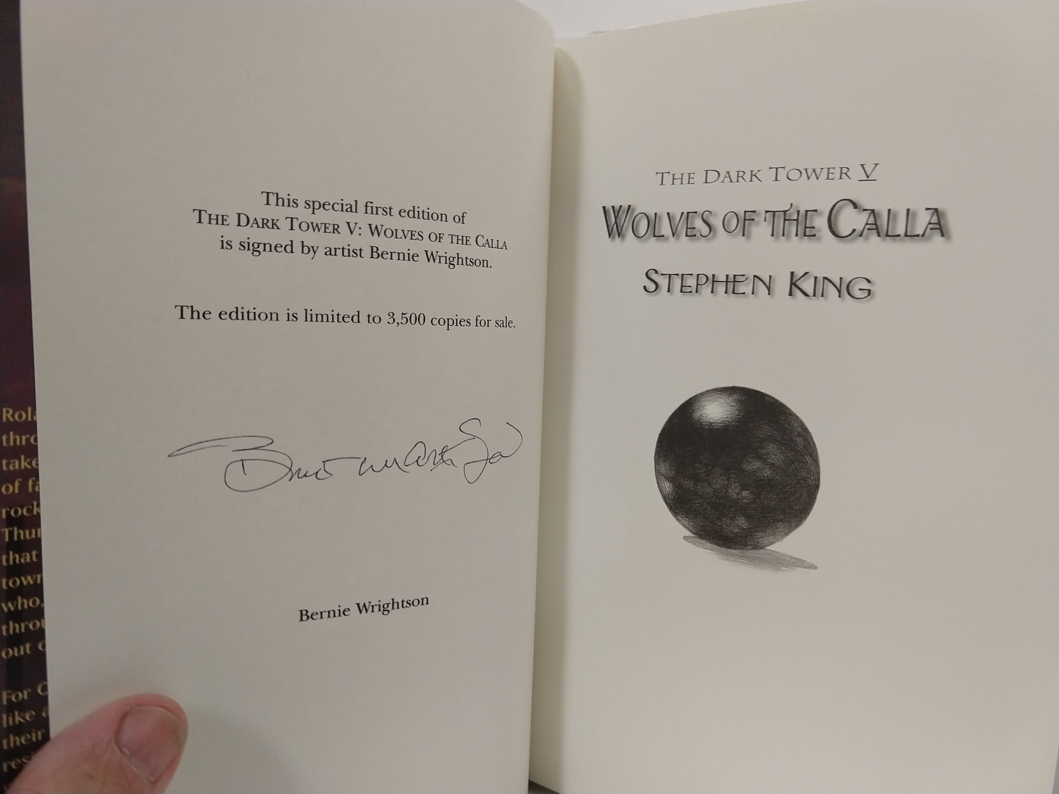 The Dark Tower V: Wolves of the Calla (SIGNED)(LTD Artists Edition) by ...