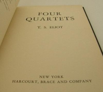 Four Quartets by Eliot, T.S | Hardcover | 1943 | Harcourt, Brace and ...