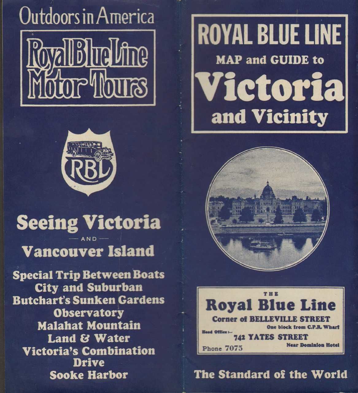 ROYAL BLUE LINE MAP AND GUIDE TO VICTORIA AND VICINITY by Royal Blue ...