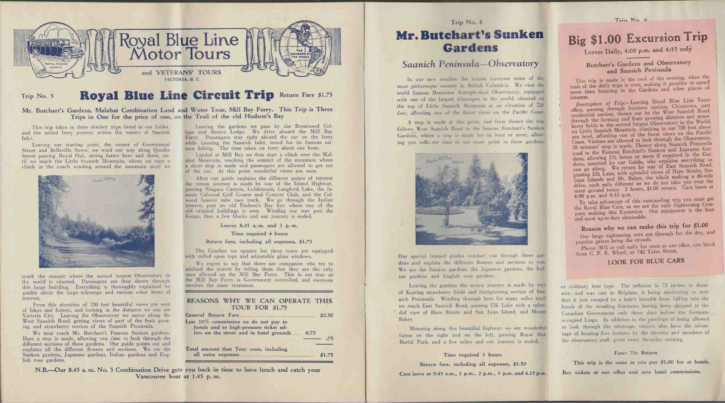 ROYAL BLUE LINE MAP AND GUIDE TO VICTORIA AND VICINITY by Royal Blue ...