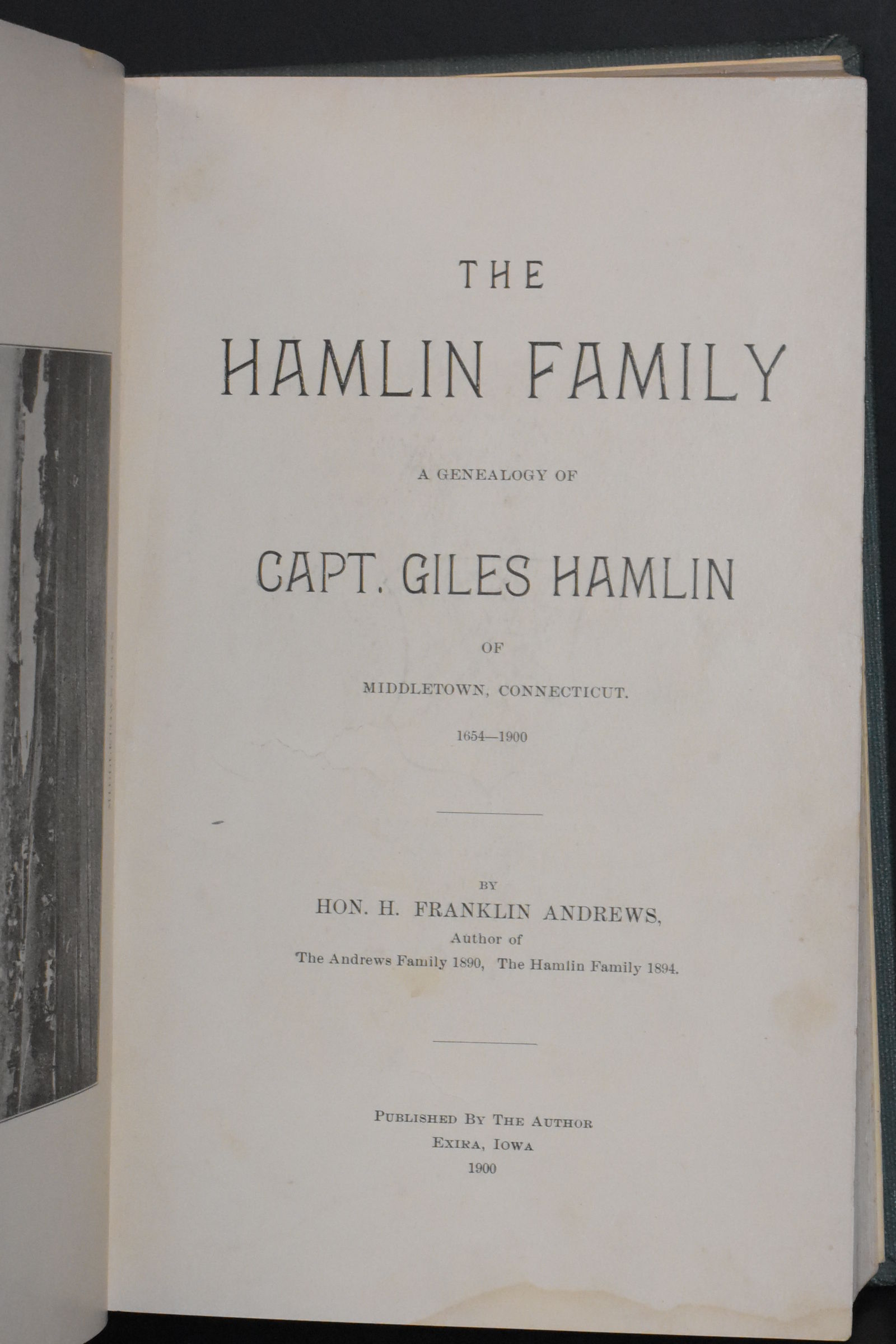 The Hamlin family; A Genealogy of Capt. Giles Hamlin of Middletown ...