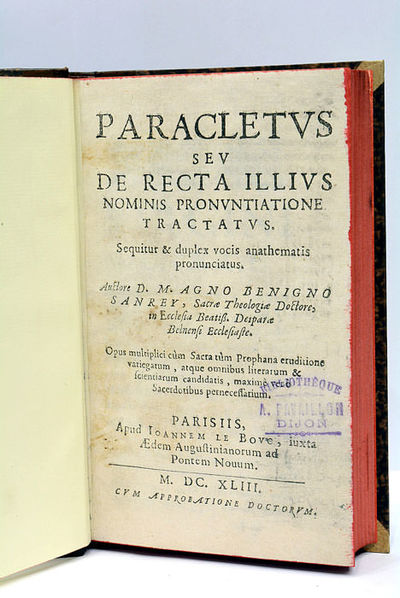 BIBLIO | Paracletus seu de recta llius Nominus pronunciatione Tractatus ...