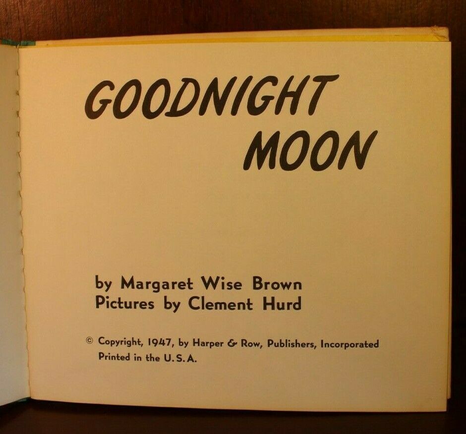 Goodnight Moon by Margaret Wise Brown | Hardcover | 1947 | Harper & Row ...
