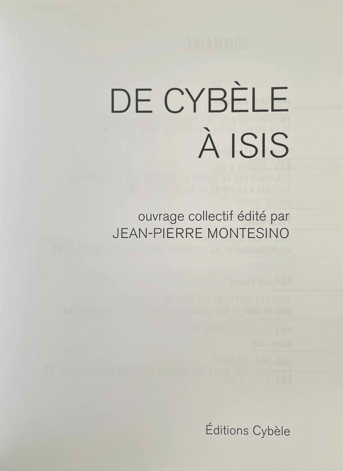 De Cybèle à Isis by MONTESINO Jean-Pierre (editor) - TALLET Pierre ...