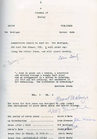 C: A Journal of Poetry, Vol. I, No. 4 by Denby, Edwin, Ted Berrigan ...