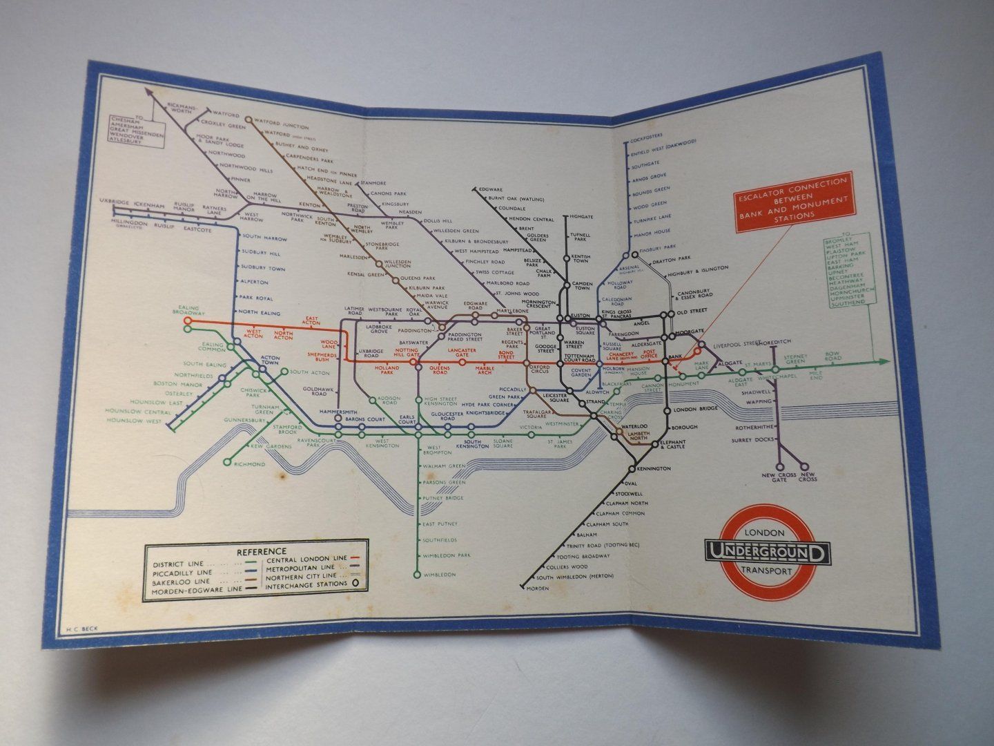 BIBLIO | London Underground Transport - Railway Map No 2. 1934 by Beck ...