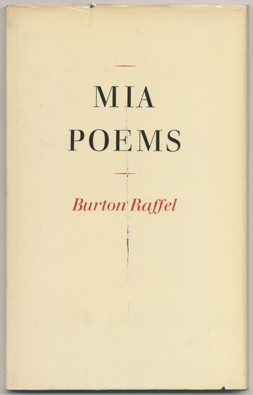 Mia Poems by RAFFEL, Burton | Hardcover | 1968 | October House | BIBLIO