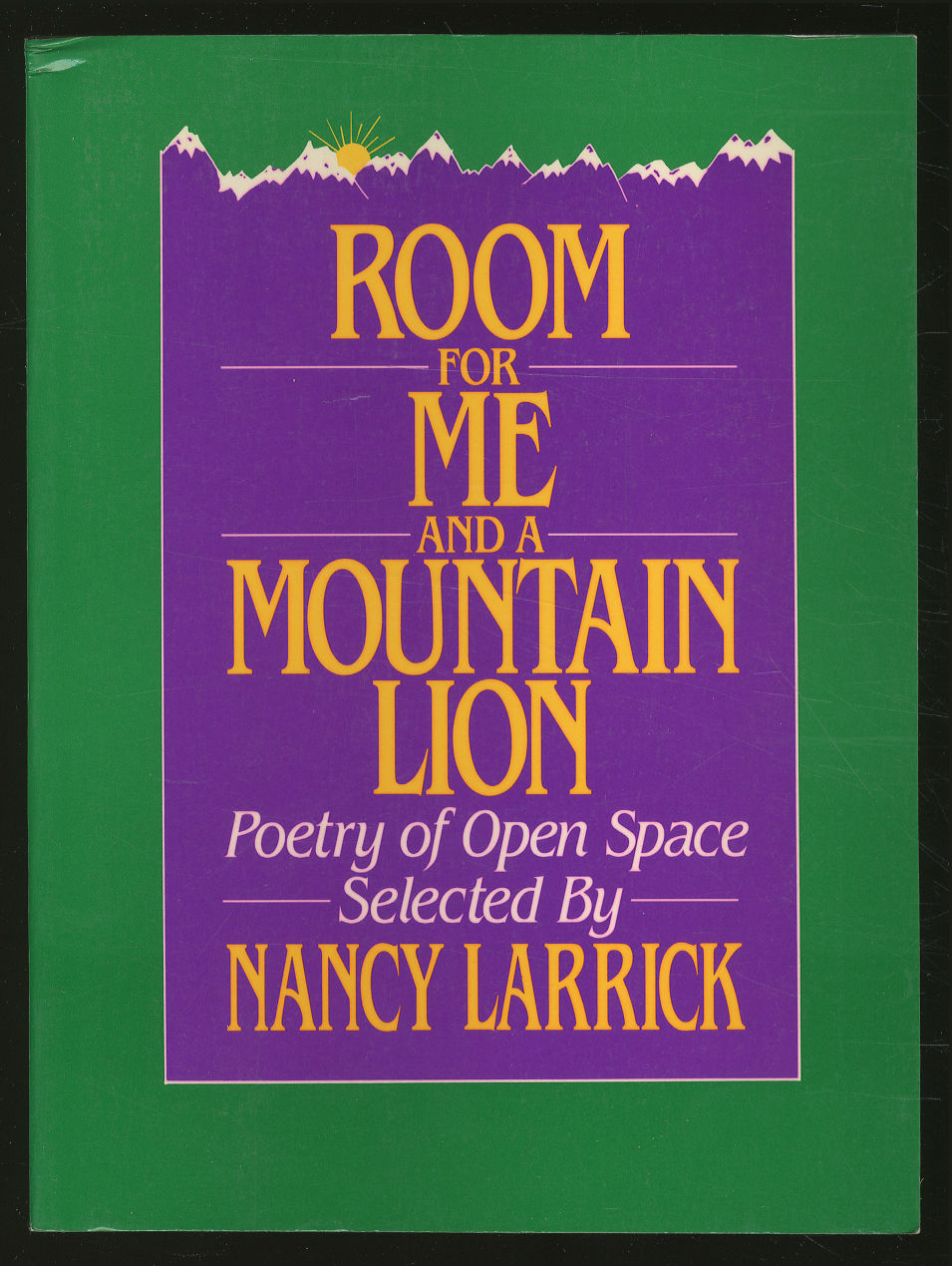 Room for Me and a Mountain Lion: Poetry of Open Space by LARRICK, Nancy ...