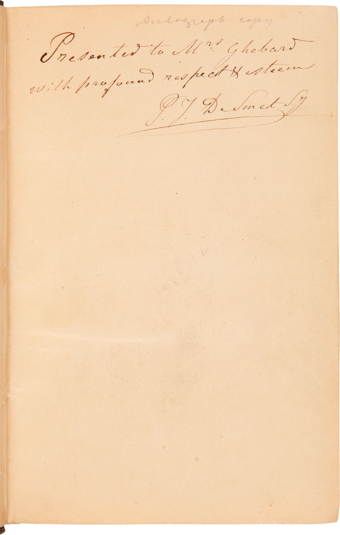 WESTERN MISSIONS AND MISSIONARIES: A SERIES OF LETTERS... by De Smet ...