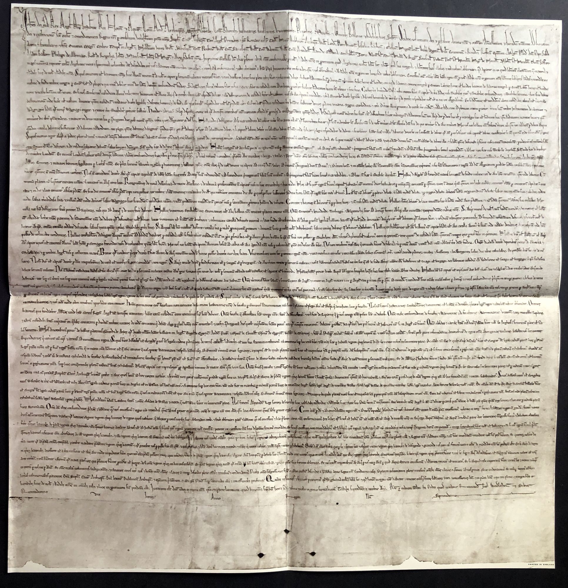 Original Magna Carta Document