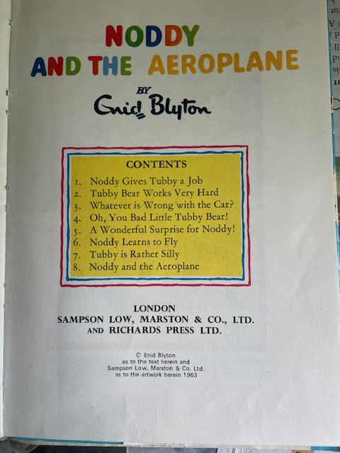 Noddy and the Aeroplane by Blyton, Enid | Pictorial Cover | 1963 ...