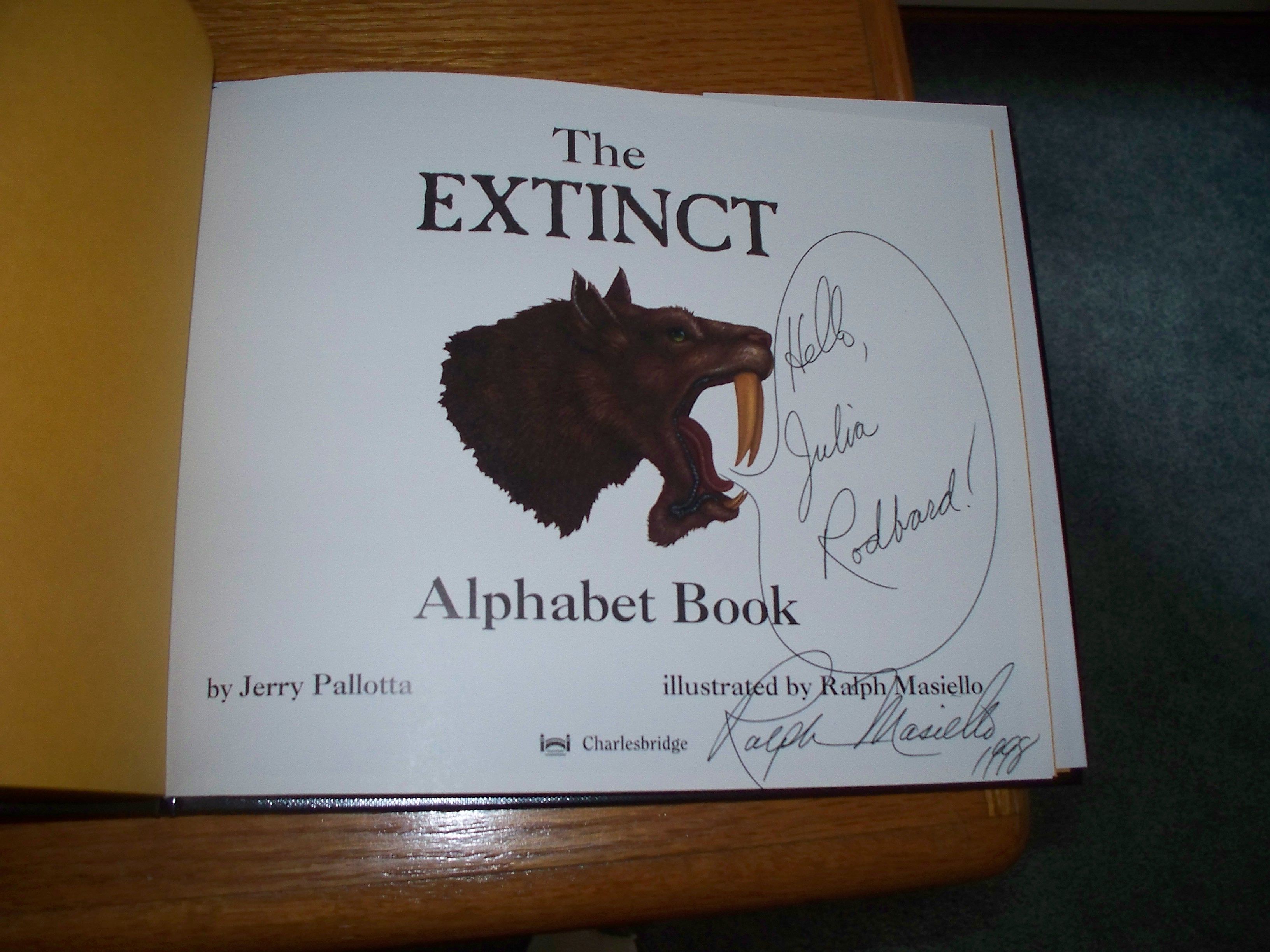 The Extinct Alphabet Book (Signed) by Jerry Pallotta - Signed First ...