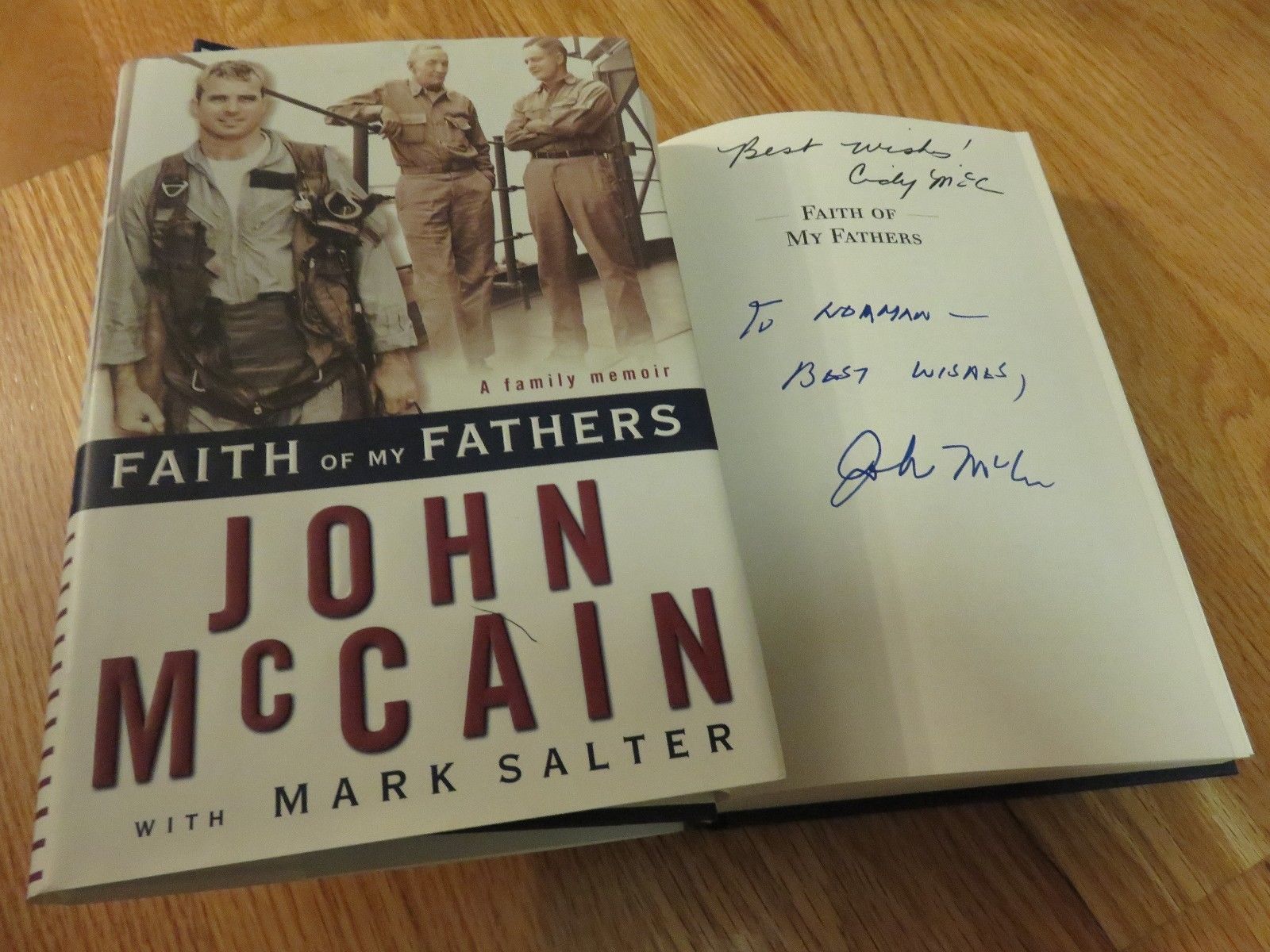 FAITH OF MY FATHERS (SIGNED TWICE!) by McCain, John | Hardcover w/ Dust ...