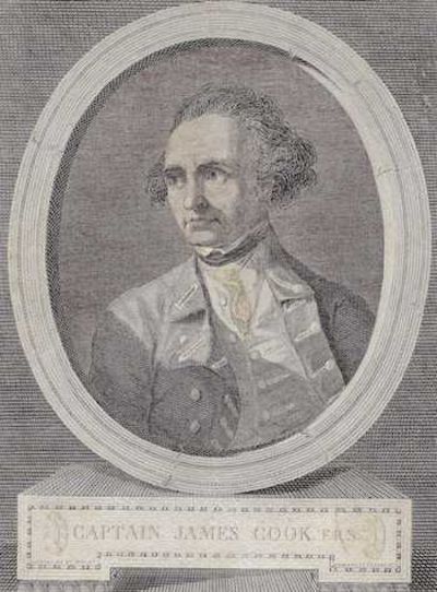 Captain James Cook, F.R.S. by after W Hodges (drawing); J Basire ...