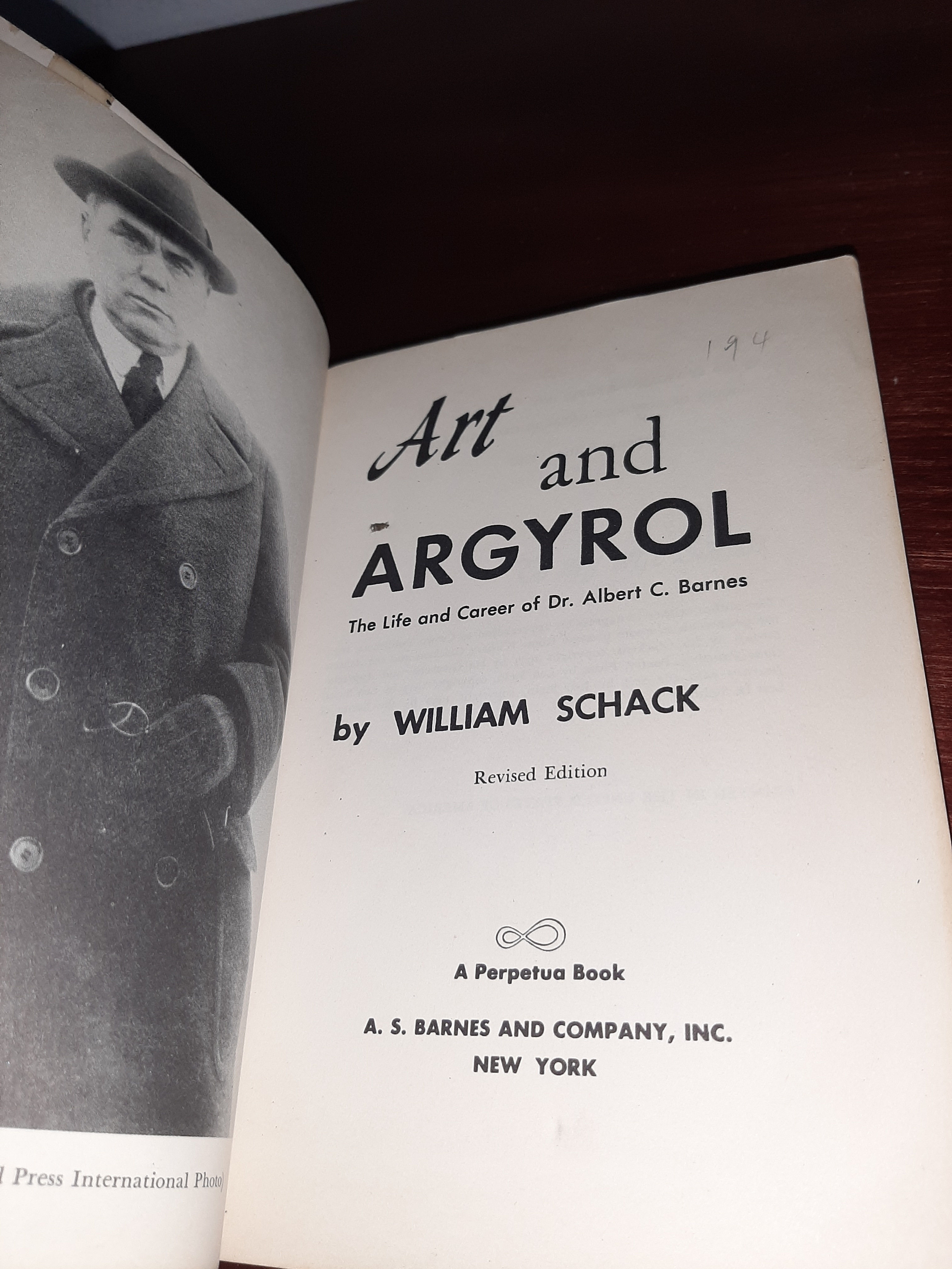BIBLIO | Art and Argyrol by William Schack | | 1963 | A.s. Barnes