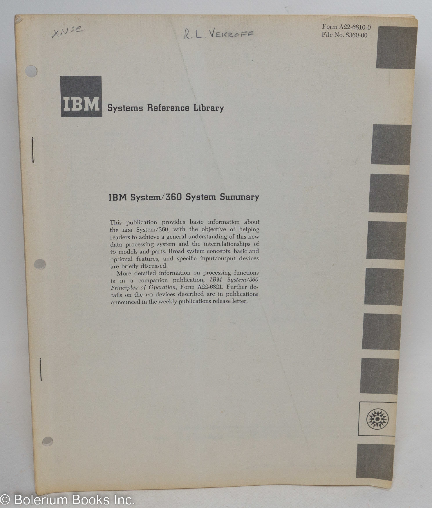 IBM Systems Reference Library 1964 | International Business Machines ...